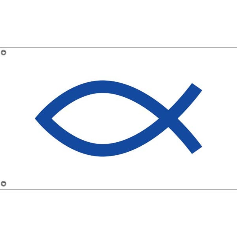 Christian Fish Flag Unique Design Print High Quality - Etsy