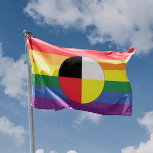 Two-spirit Pride Flag Unique Print, 3x5 Ft / 90x150 Cm Size, EU Made - Etsy