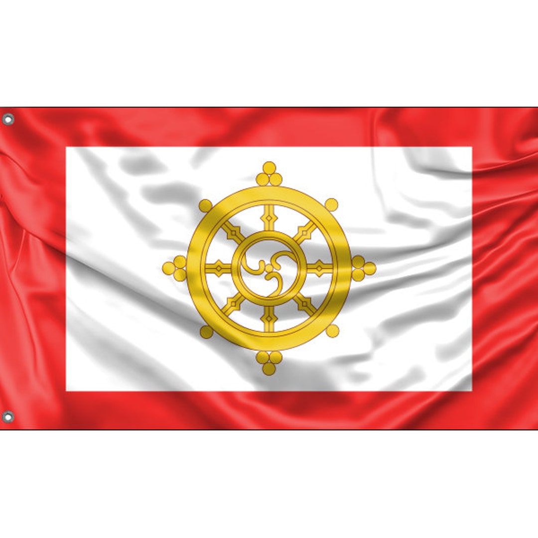 Flag of Sikkim 1967-1975, Unique Print, 3x5 Ft / 90x150 Cm Size, EU ...