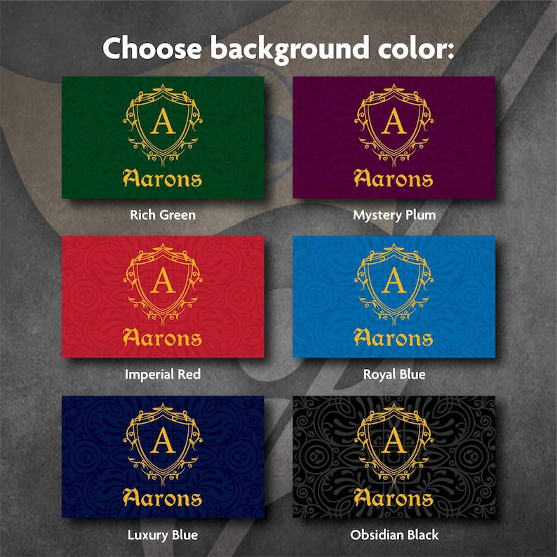 Personalized Custom Flag With Family Name in Coat of Arms | Etsy