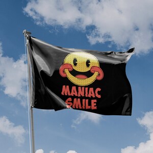 Maniac Smile Flag Unique Design Print High Quality - Etsy