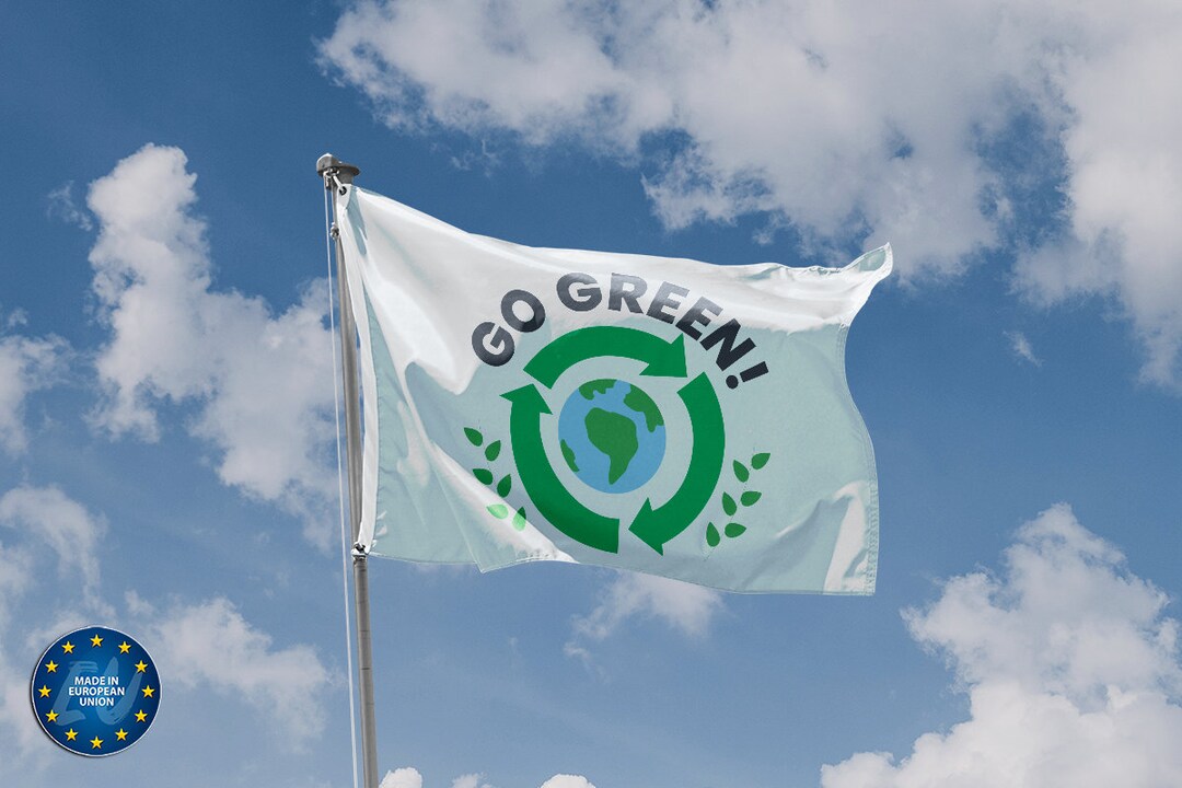 Go Green Flag | Unique Design Print | High Quality Materials | Size ...