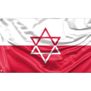 Flag of Polish Jews | Unique Design Print | High Quality Materials ...