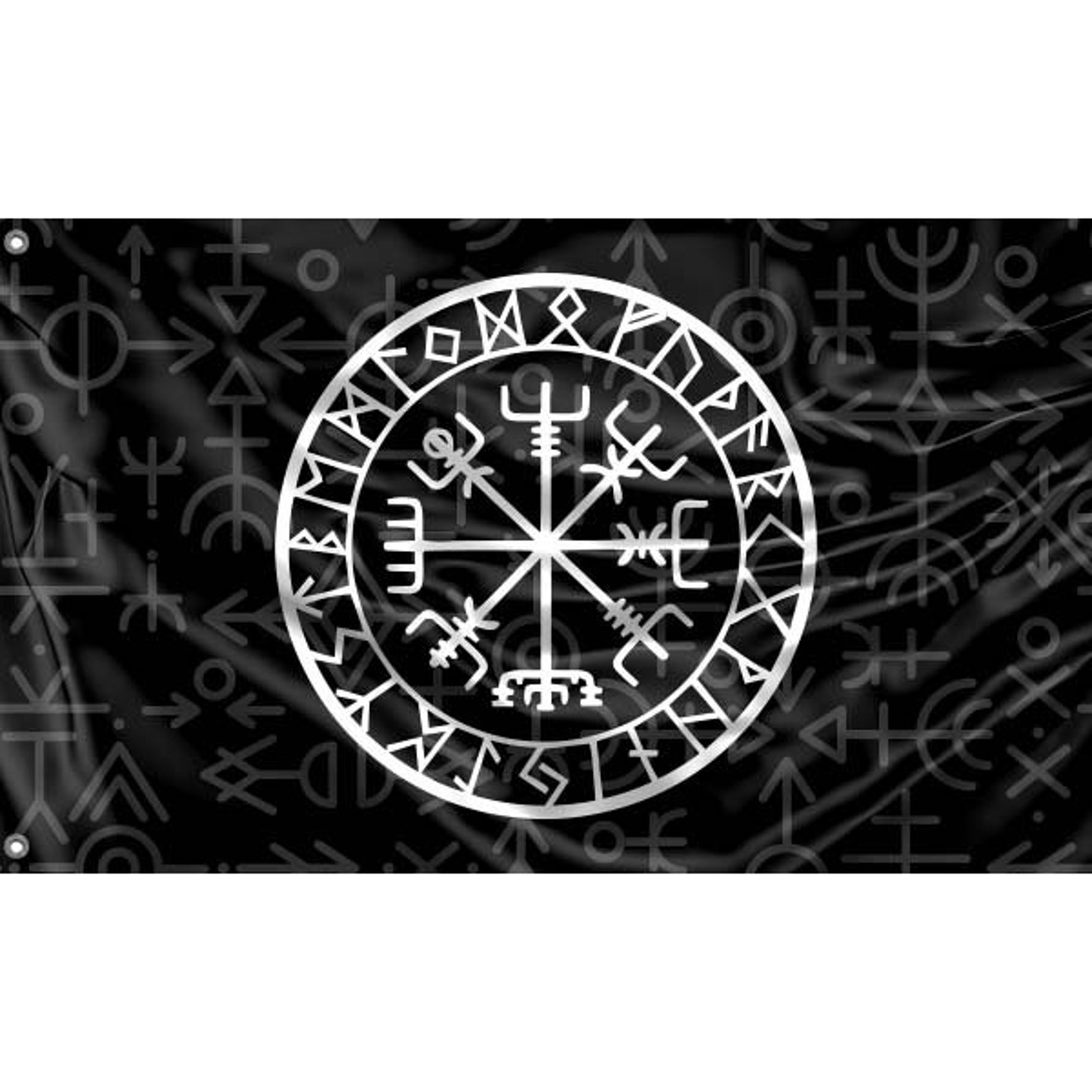 Vikings Valhalla Flag With Symbols | Unique Design Print | High Quality ...