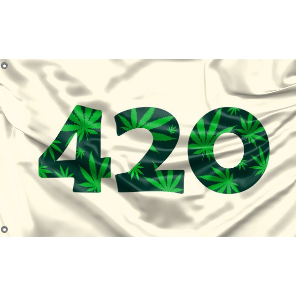 420 Cannabis Flag Unique Design Print High Quality - Etsy