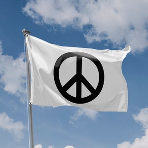 Traditional Peace Sign Flag | Unique Print | Hiqh Quality Materials | 5 ...