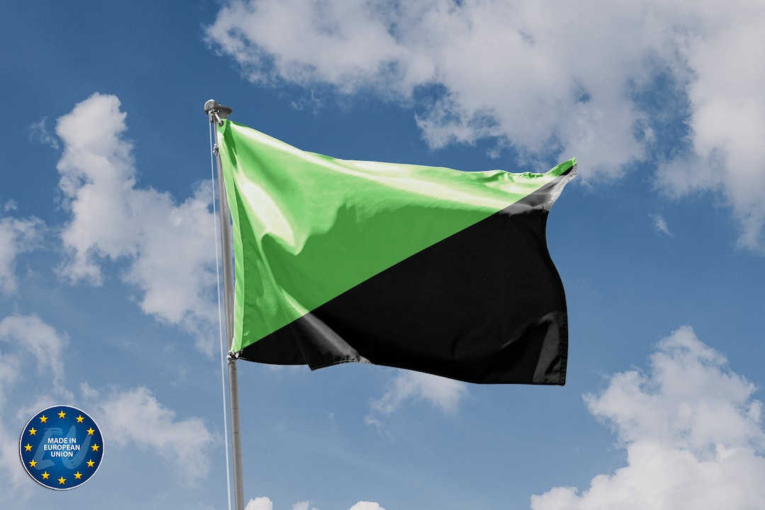 Anarcho-primitivism, Green Anarchism Flag | Unique Design Print | High ...