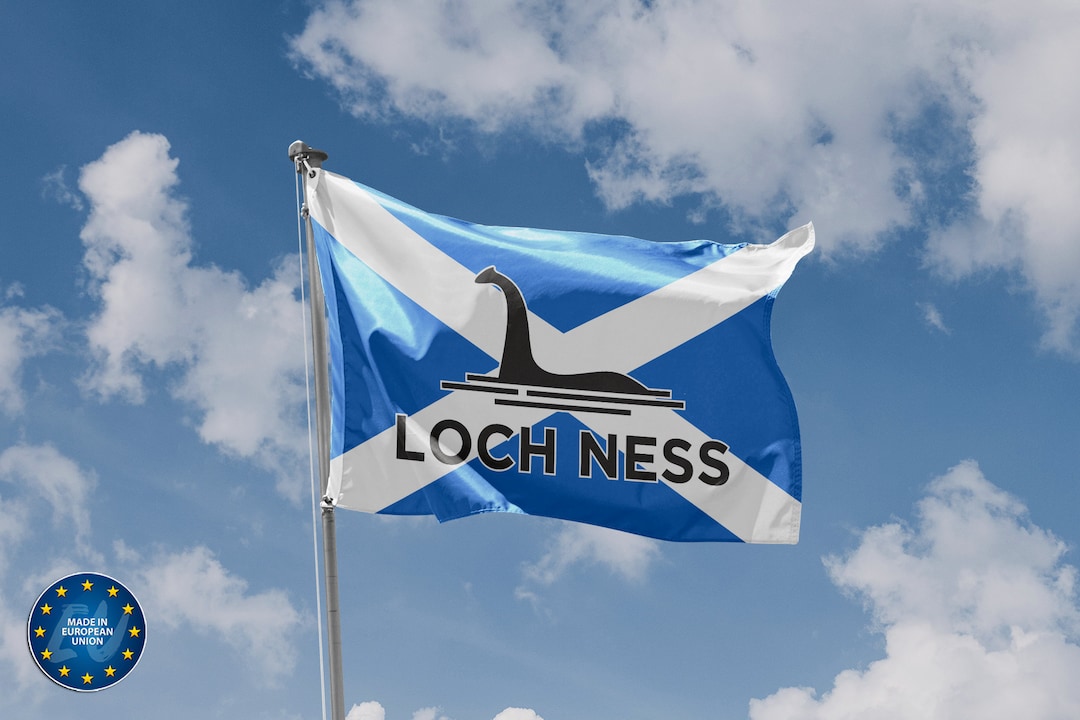 Loch Ness Monster Scotland Flag | Unique Design Print | High Quality ...