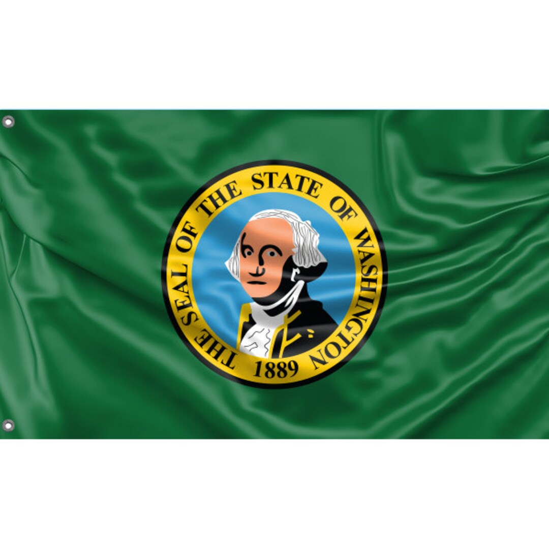 Washington State Flag Unique Design Print High Quality Materials Size ...