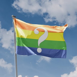 Questioning Pride Flag Unique Print, 3x5 Ft / 90x150 Cm Size, EU Made ...