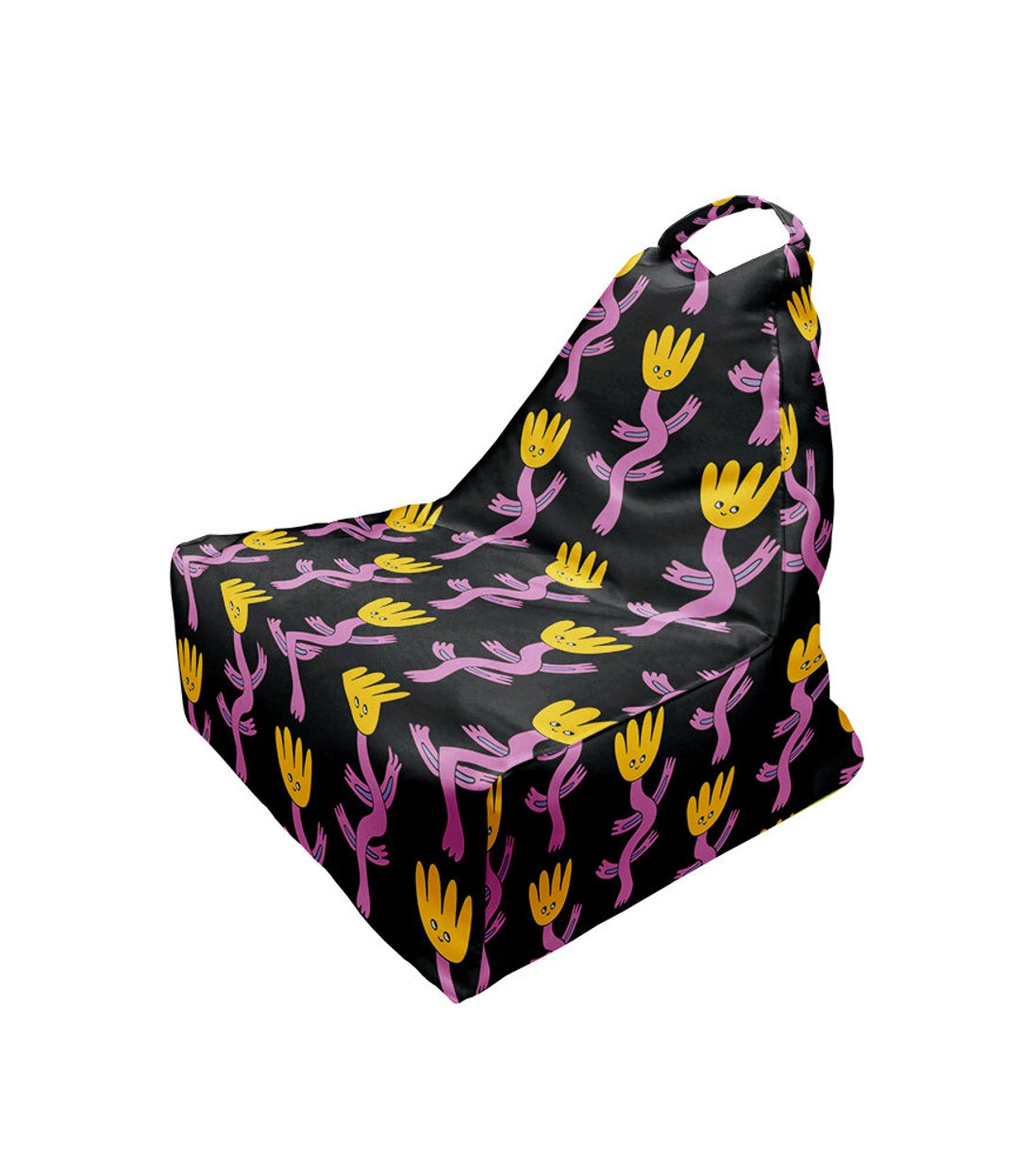 Bean Bag Psychedelic Flower Characters Print | Unique Design VI | Full ...
