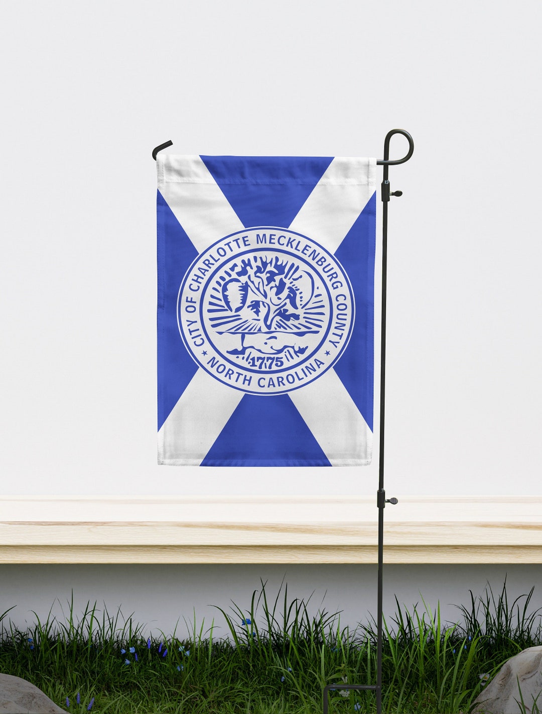 Charlotte, North Carolina USA Garden Flag | Size - 12" X 18" | Double ...