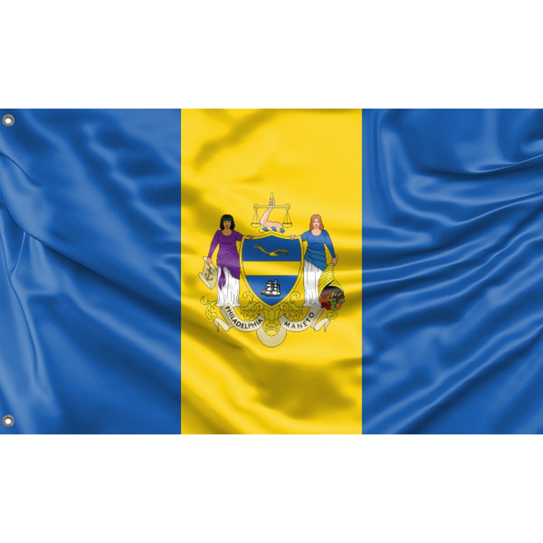 Philadelphia City Flag Unique Print, 3x5 Ft / 90x150 Cm Size, EU Made ...