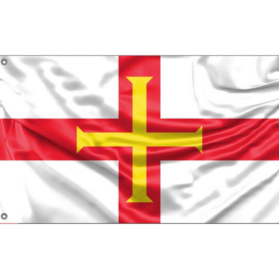 Guernsey, United Kingdom Flag Unique Design Print High Quality ...