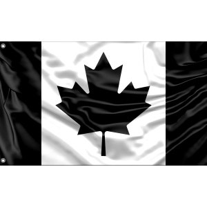 Black Canada Flag | Unique Design Print | High Quality Materials | 5 ...