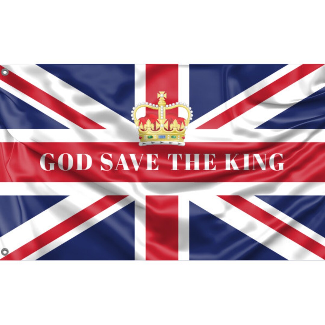 God Save the King Crown Variant Flag Unique Design Print High Quality ...