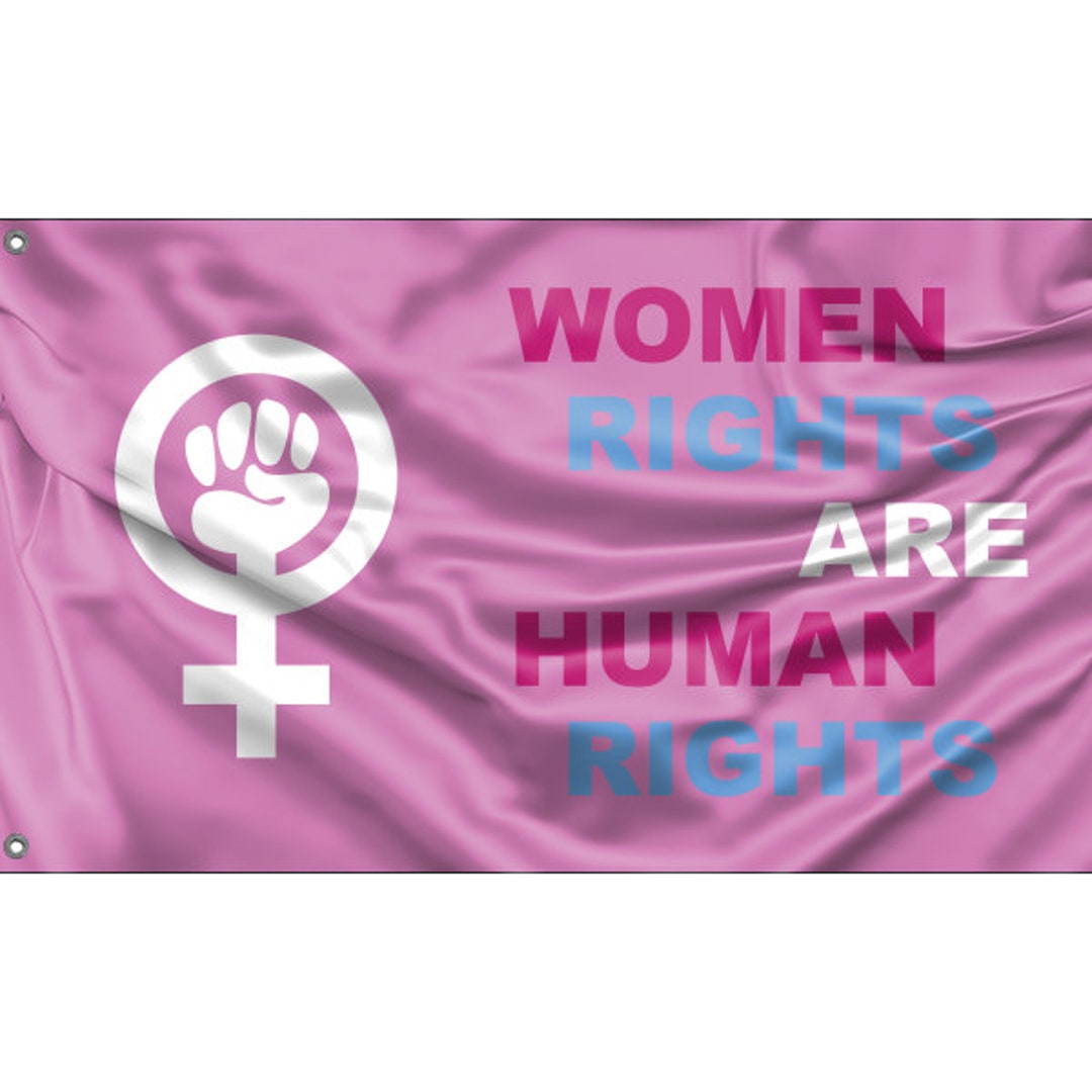 Women Rights Are Human Rights Flag Unique Print, 3x5 Ft / 90x150 Cm ...