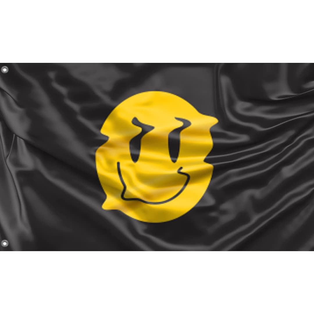 Wrinkle Smiley Face Flag Unique Design Print Hiqh Quality Materials ...