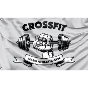 Crossfit Hard Athletic Gym Flag | Unique Design Print | Hiqh Quality ...