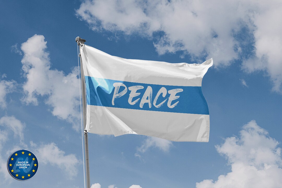 Russian Anti War Protest & Peace Flag With Peace Sign Unique Print, 3x5 ...