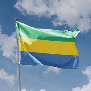 Flag of Gabon Unique Design Print High Quality Materials Size 3x5 Ft ...
