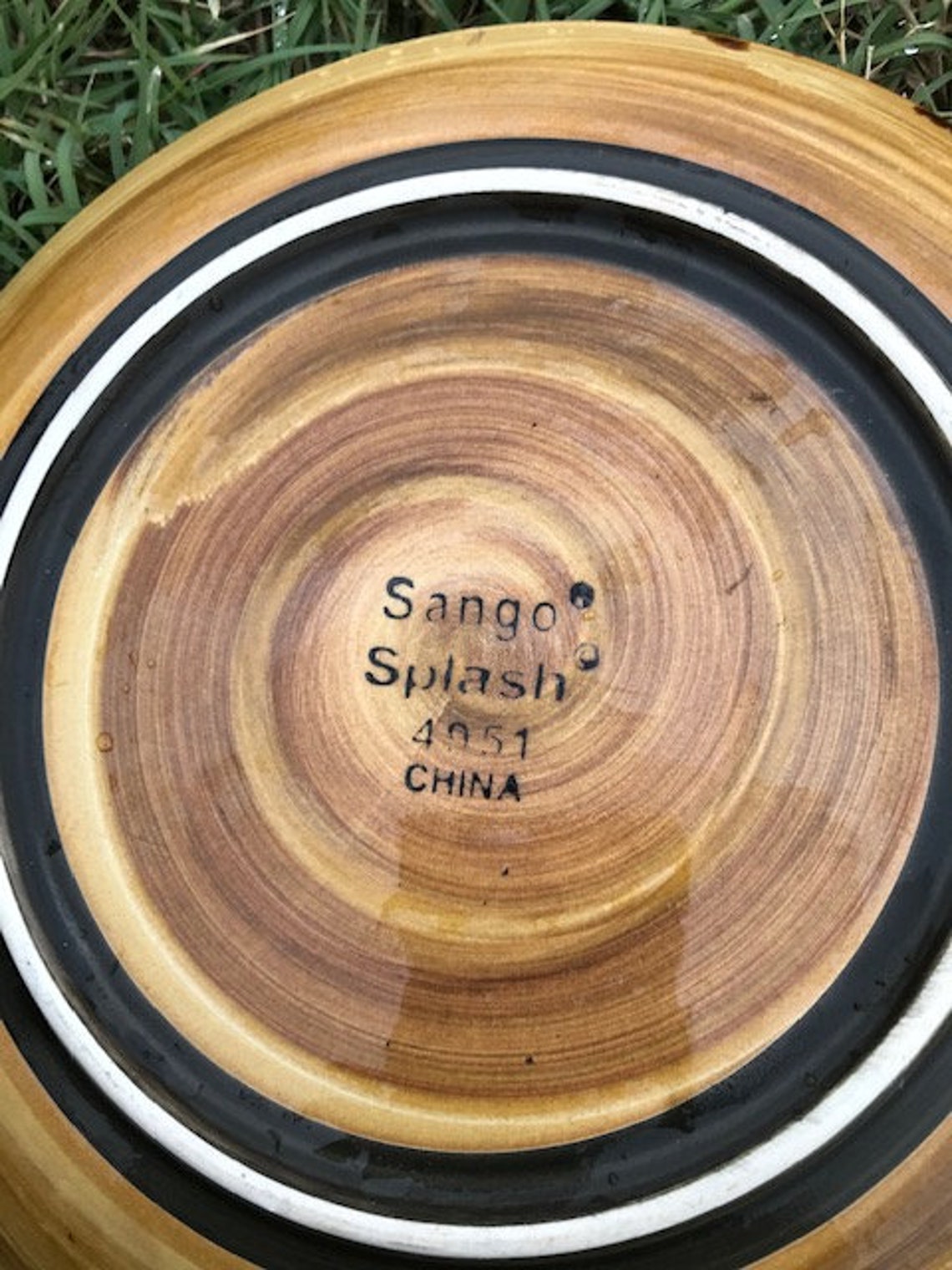 Sango Splash Brown 8 Salad Plate Sango Stoneware 4951 - Etsy