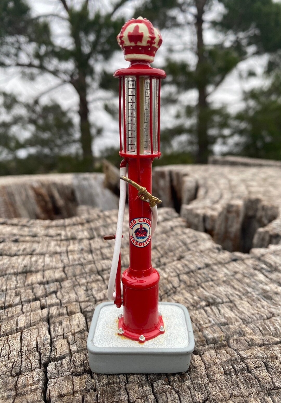 1927 Red Crown Rush Model H Gas Pump Danbury Mint, Mini Gas Pump, Décor ...