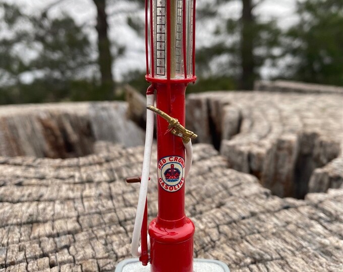 1927 Red Crown Rush Model H Gas Pump Danbury Mint, Mini Gas Pump, Décor ...
