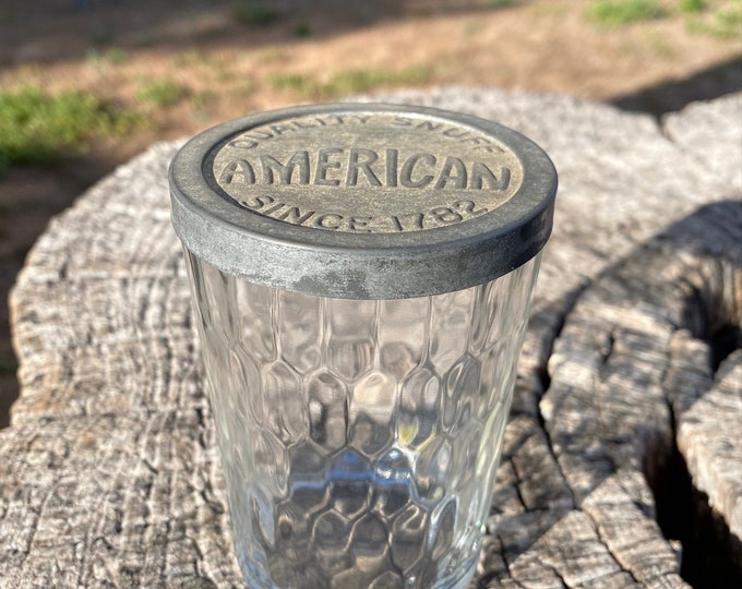 Vintage American Quality Snuff Jar With Lid, Old Snuff Jar, Display ...