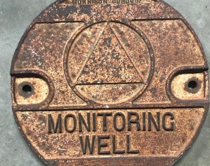 Vintage Cast Iron Morrison Dubuque Monitoring Well Cover, Antique Cast ...