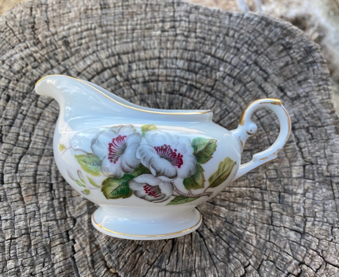 Creamer Apple Blossom by Grace, Vintage Grace China Creamer, Kitchen ...