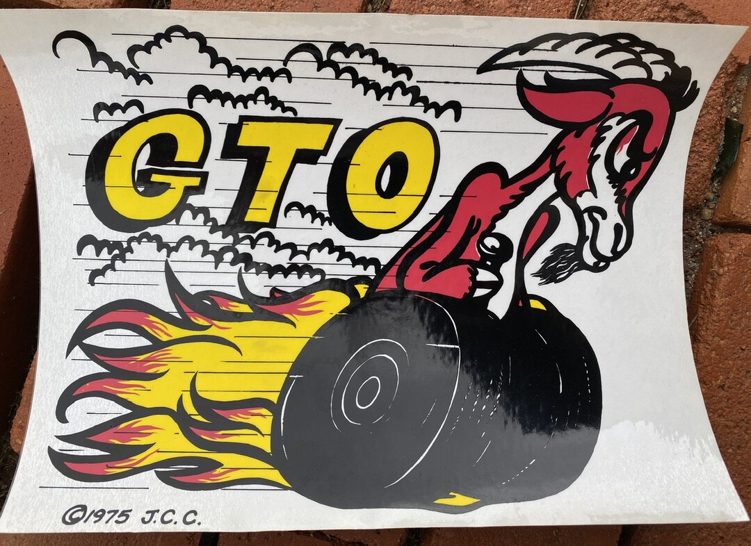 Vintage GTO Sticker Goat Sticker 13x10 Sticker - Etsy
