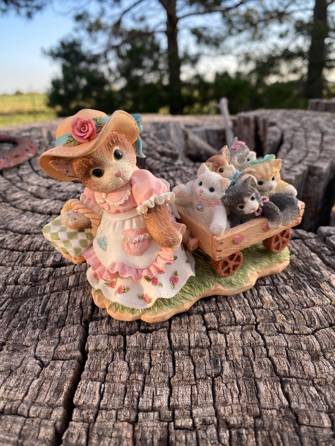 Calico Kittens MOM Maker of Miracles Figurine, Momma Cat With Five ...