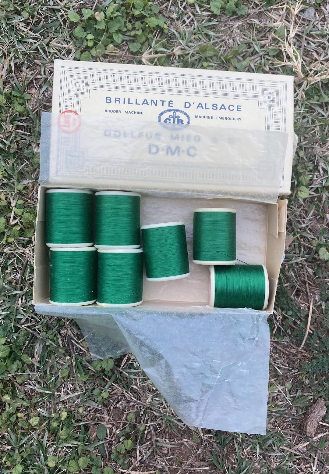 Box With 7 Spools Number 700 DMC Brillante D'alsace, Lot of 7 Spools ...