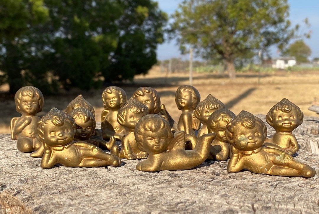 Set of 14 Mini Cherub Figurines, Mini Angels Figurines, Vintage Mini ...