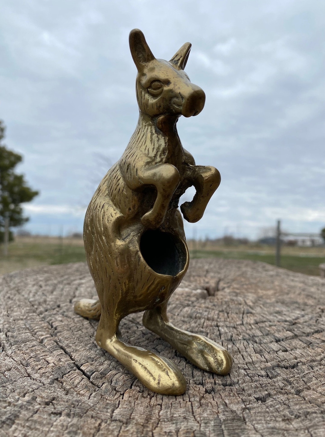 Brass Kangaroo, Kangaroo Figure, 5 1/2" Tall, Vintage Brass Kangaroo ...