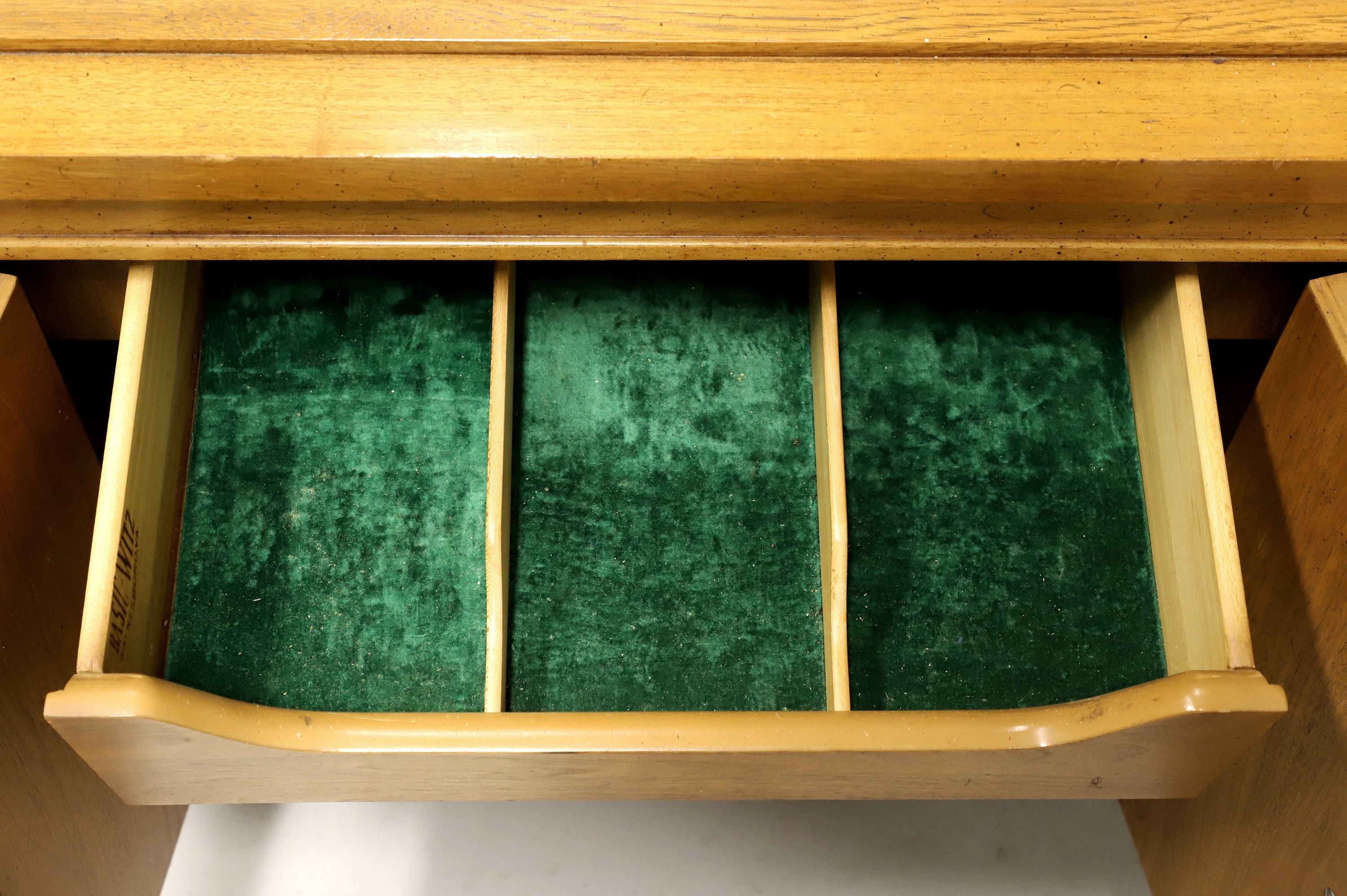 BASIC WITZ Mid 20th Century Pecan Mediterranean Style China Cabinet - Etsy