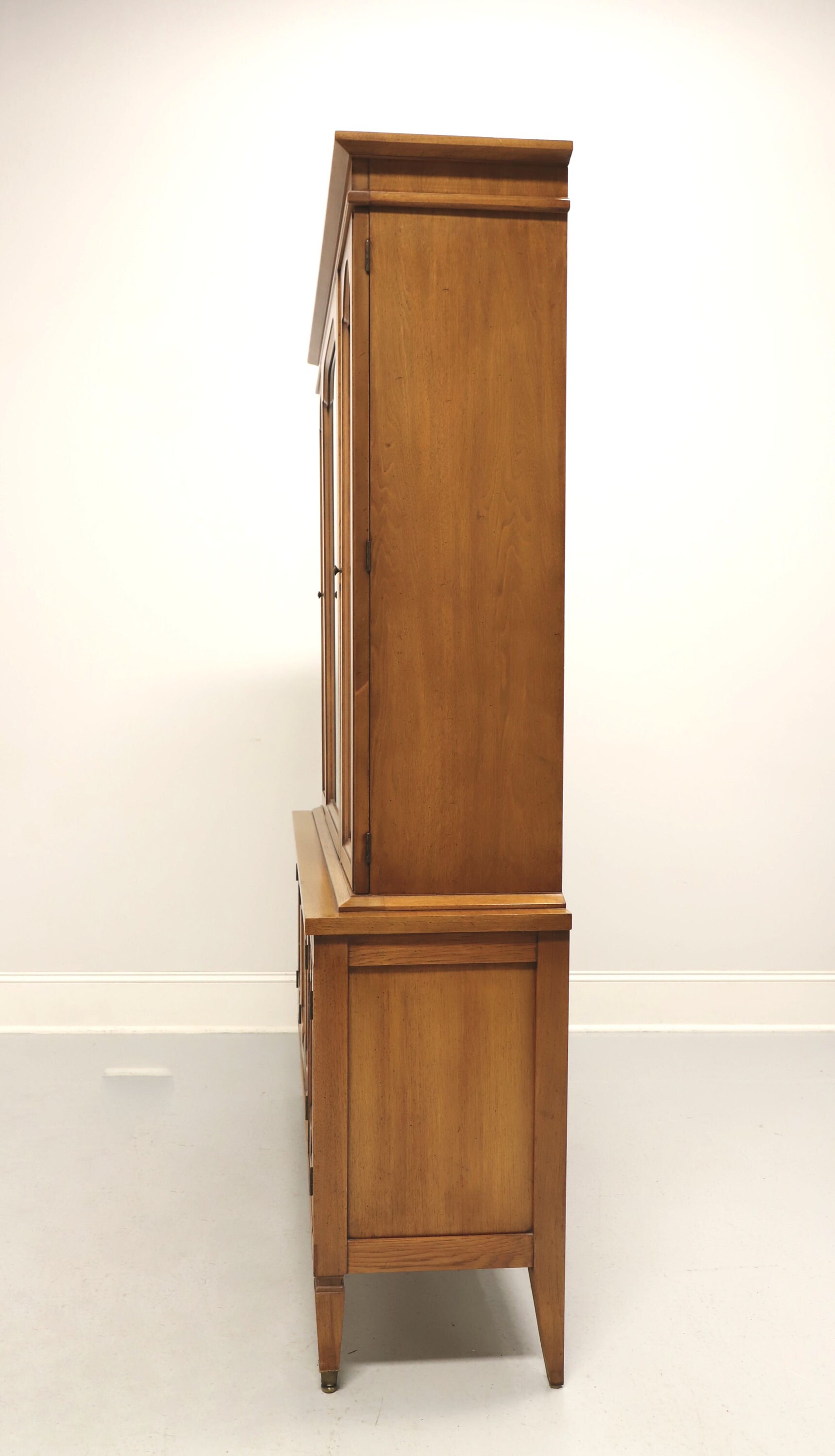 BASIC WITZ Mid 20th Century Pecan Mediterranean Style China Cabinet - Etsy