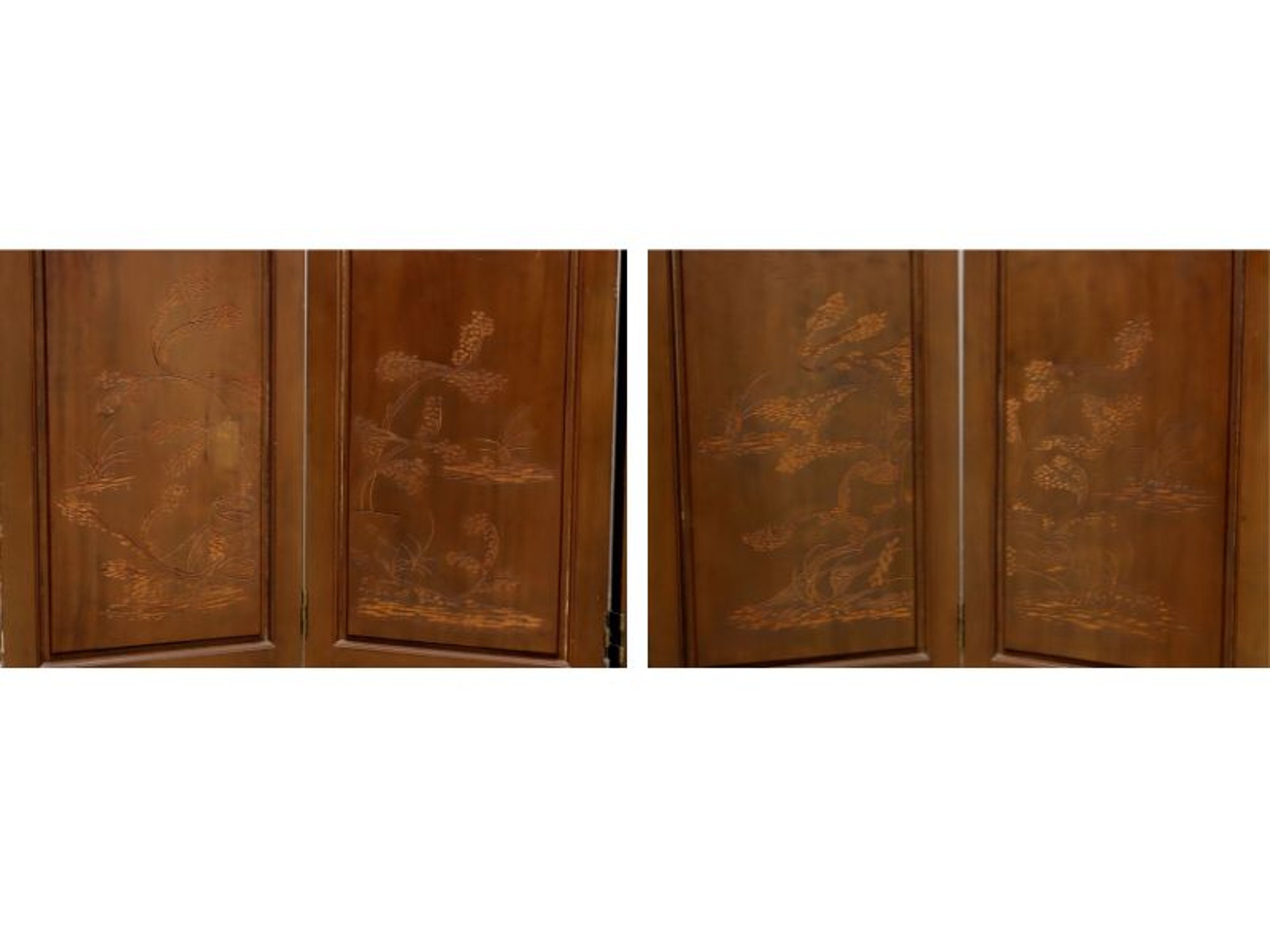 Mid 20th Century Balinese Carved Teak Folding Room Divider Screen - Etsy