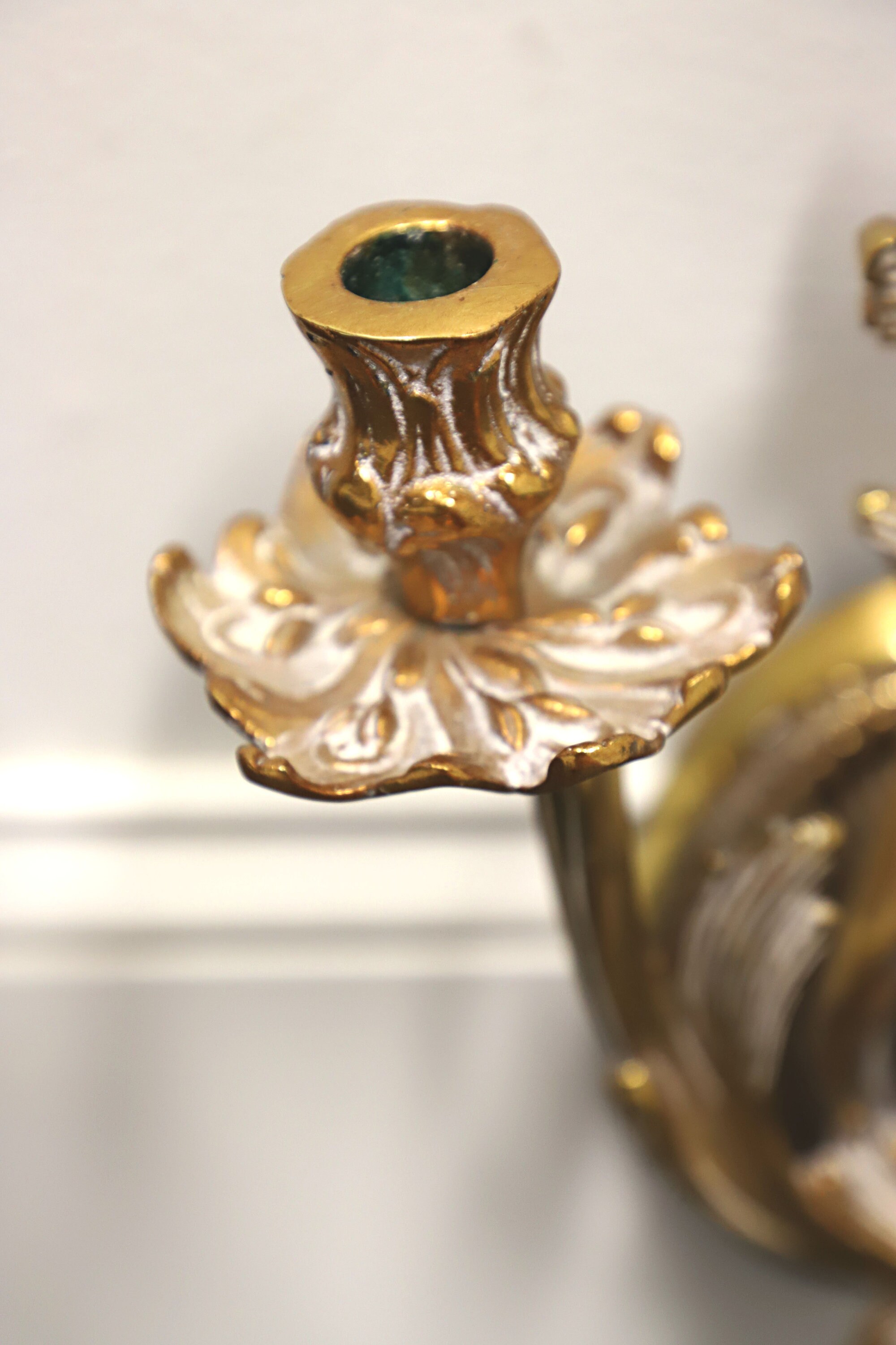 FREDERICK COOPER Solid Brass Rococo Style Candle Wall Sconces - Etsy