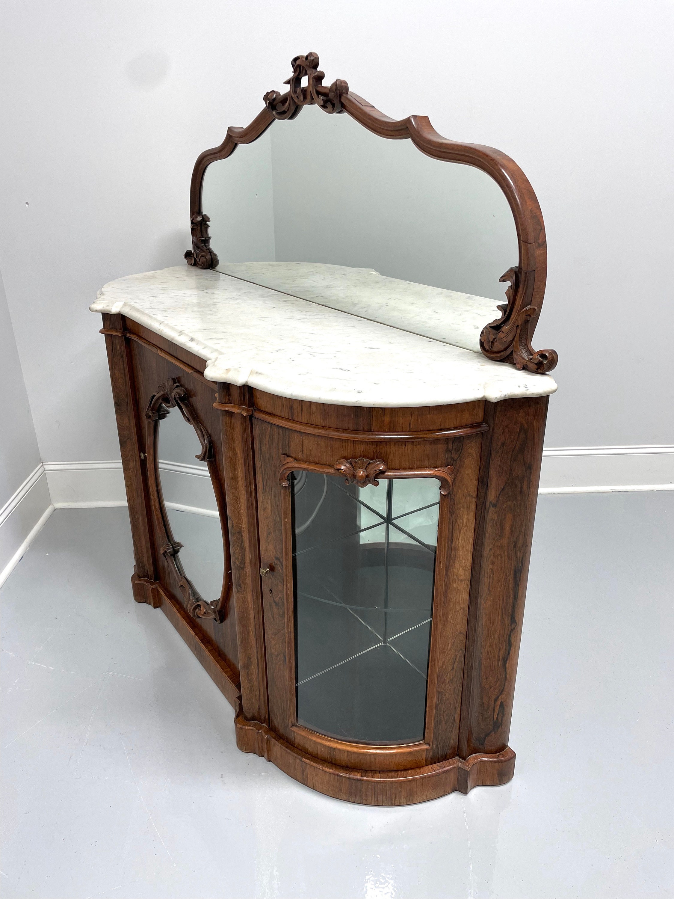 Antique Circa 1850 Victorian Rococo Revival Rosewood Marble Top ...