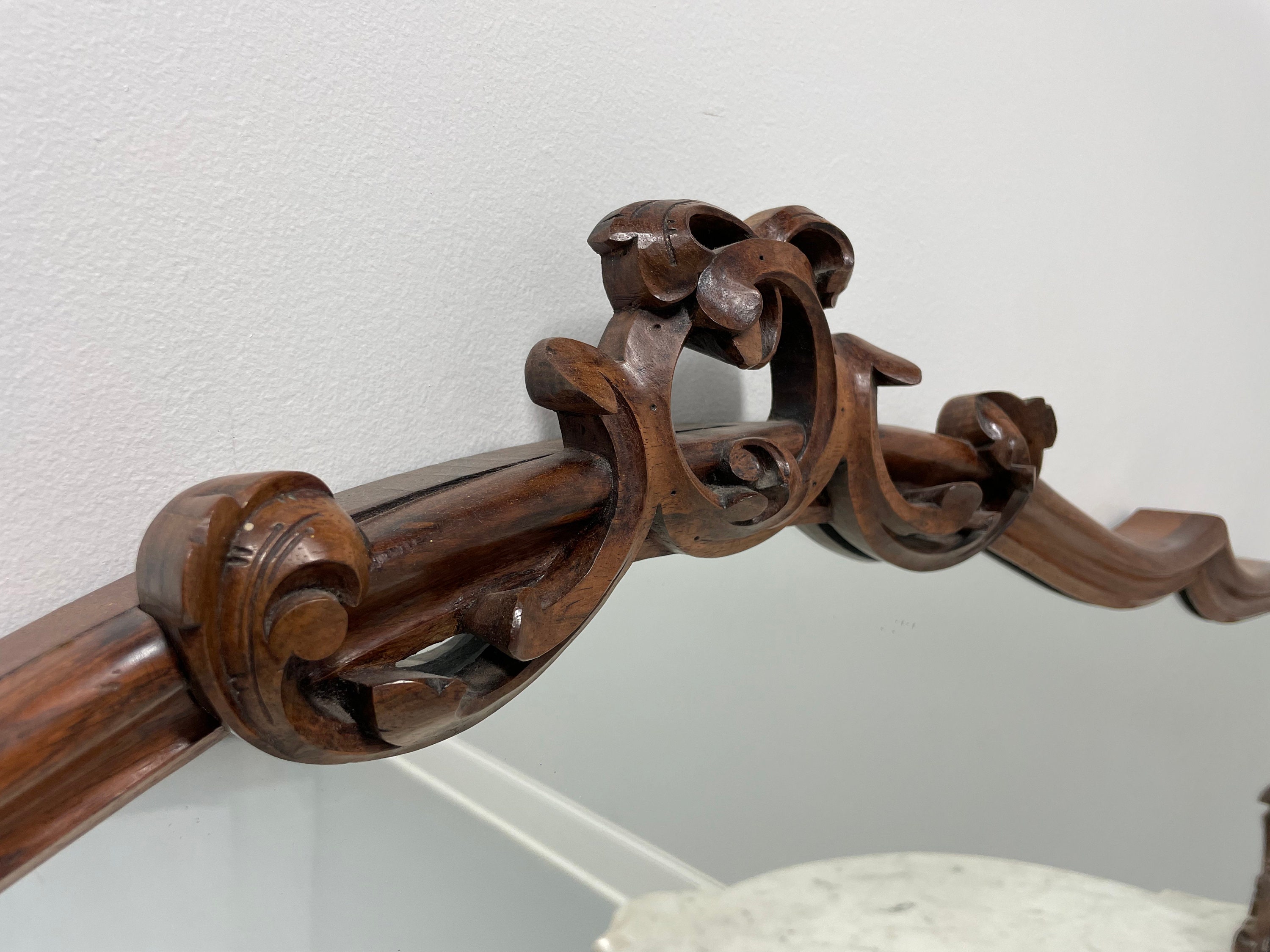 Antique Circa 1850 Victorian Rococo Revival Rosewood Marble Top ...