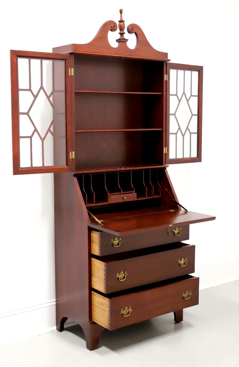 Mid 20th Century Mahogany Chippendale Secretary Desk - Etsy