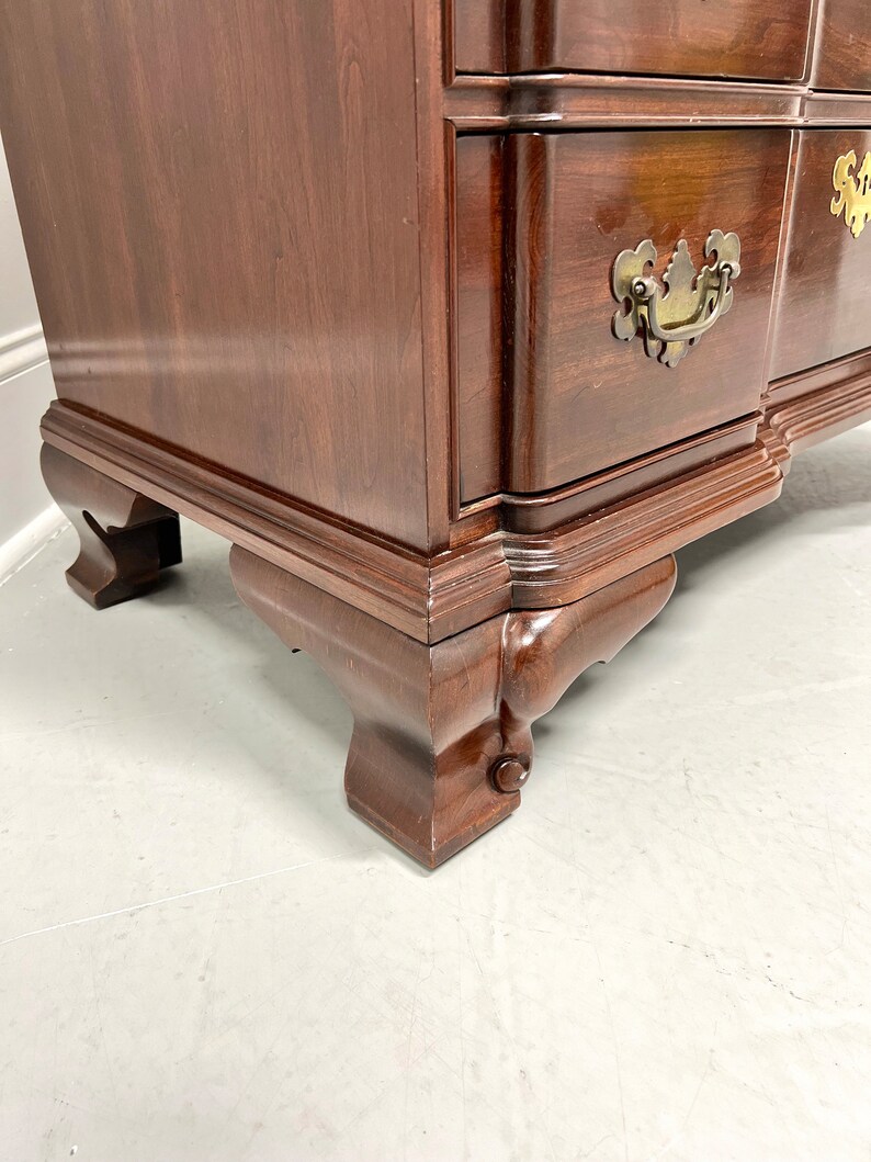 ETHAN ALLEN Cherry Chippendale Block Front Bachelor Chest - Etsy