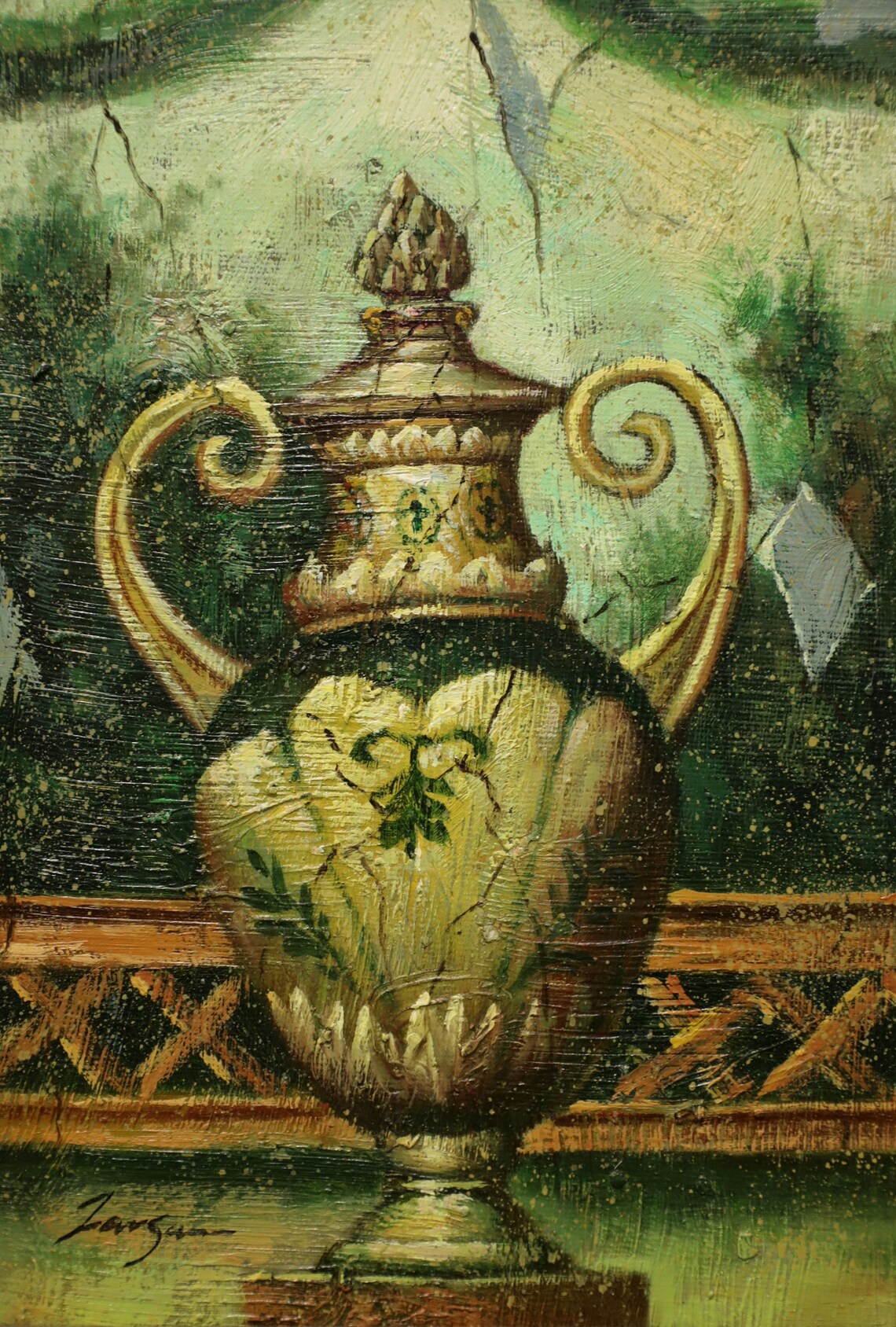 20th Century Original Oil on Canvas Painting Grecian Urn Signed - Etsy UK 20th Century Original Oil on Canvas Painting Grecian Urn Signed - Etsy UK