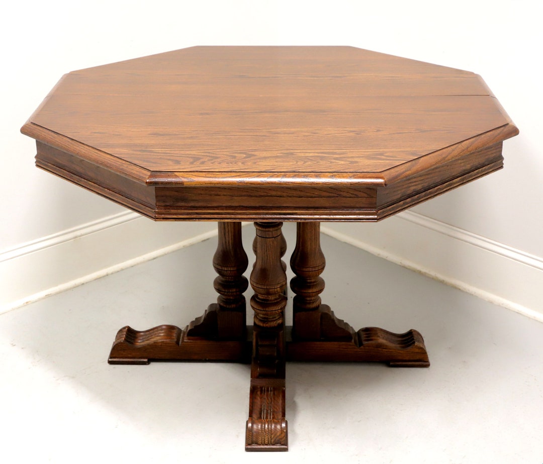 ETHAN ALLEN Royal Charter Oak Jacobean Dining Table - Etsy ETHAN ALLEN Royal Charter Oak Jacobean Dining Table - Etsy