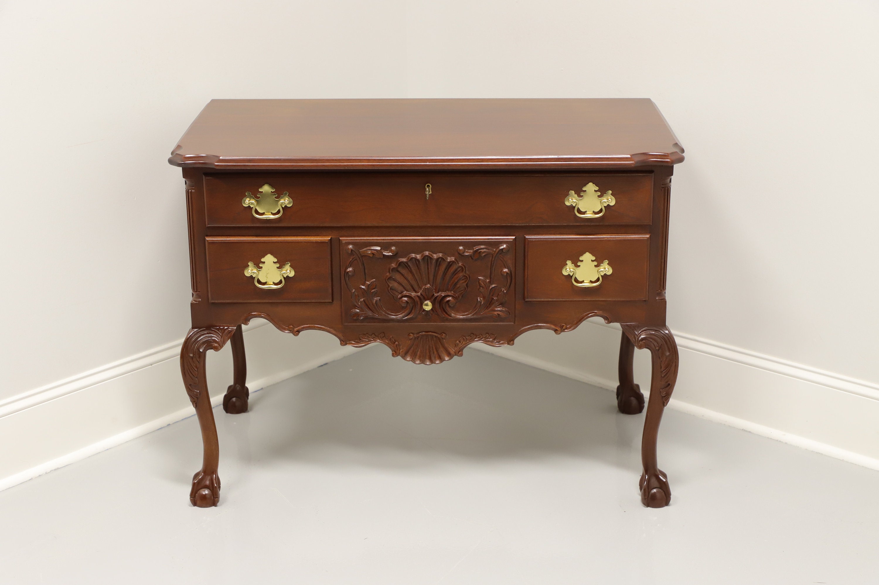 CRAFTIQUE Solid Mahogany Chippendale Lowboy Chest - Etsy