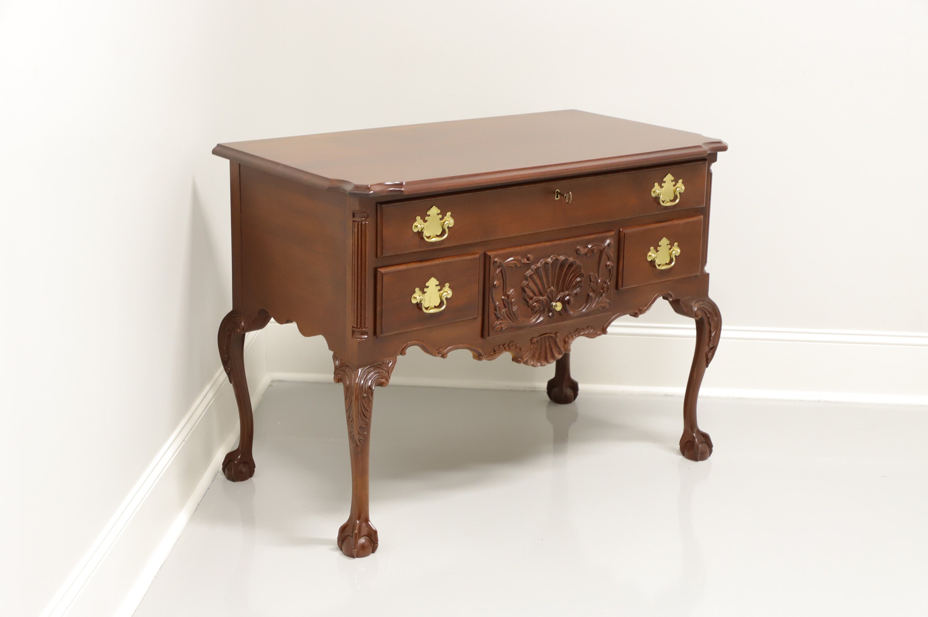 CRAFTIQUE Solid Mahogany Chippendale Lowboy Chest - Etsy