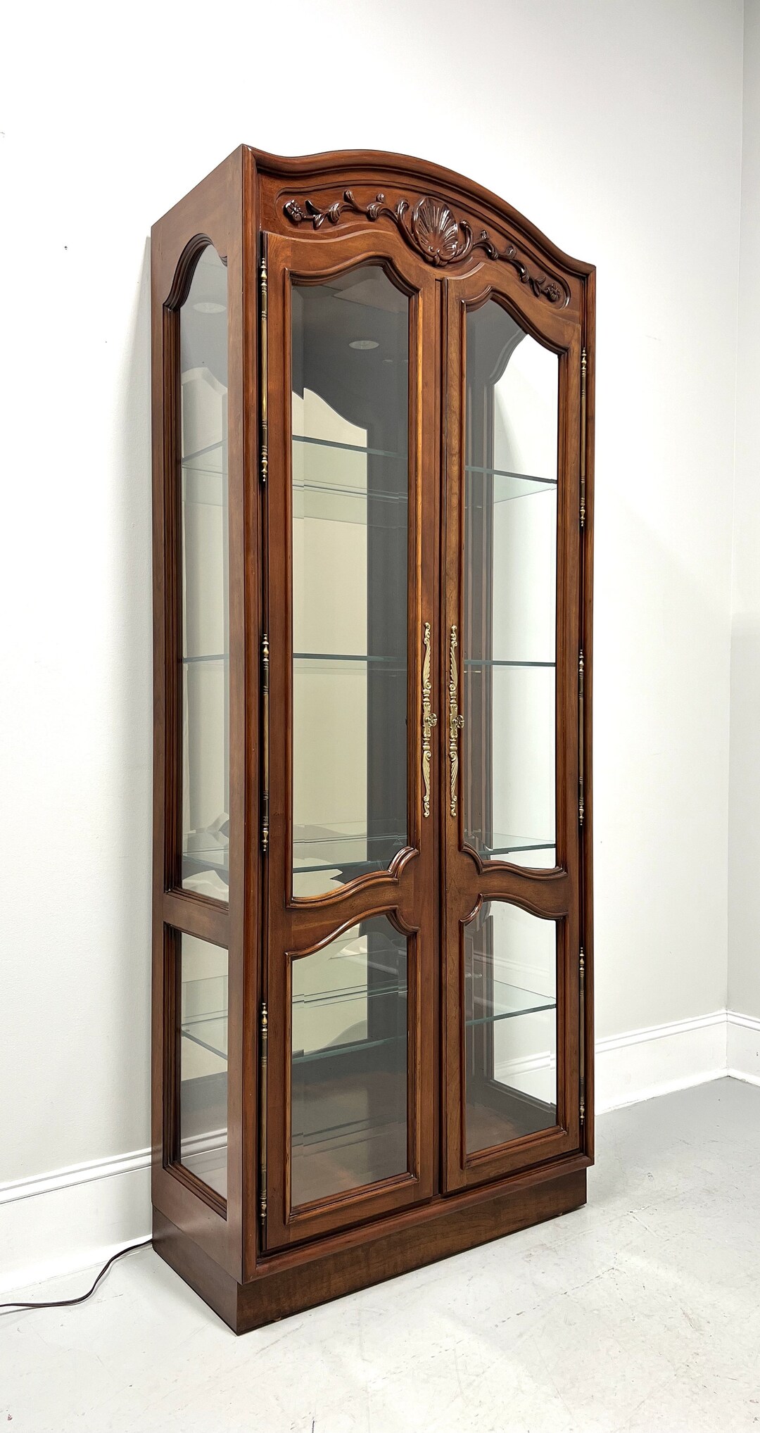 CENTURY Chardeau Collection Cherry French Provincial Curio Cabinet A - Etsy