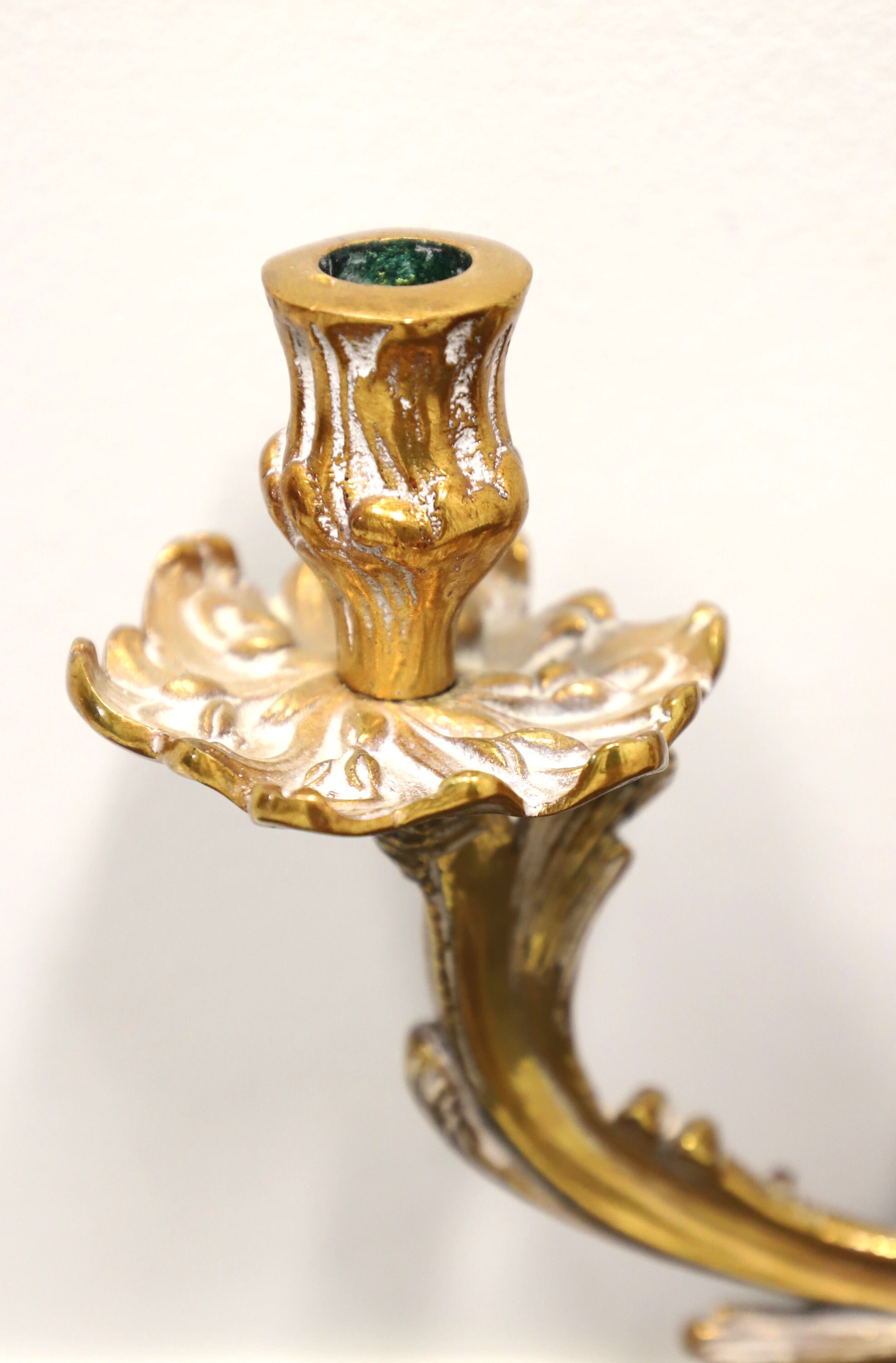 FREDERICK COOPER Solid Brass Rococo Style Candle Wall Sconces - Etsy